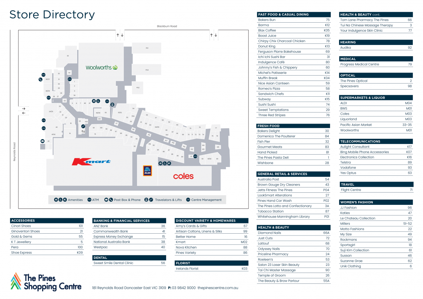 Stores | The Pines Shopping Centre